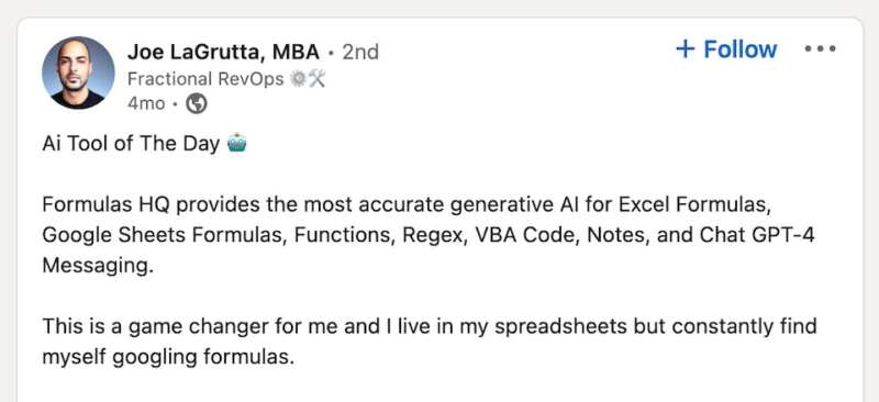 AI-Powered Formula Generator for Excel and Google Sheets