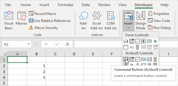 Activex Controls In Excel Vba Formulashq