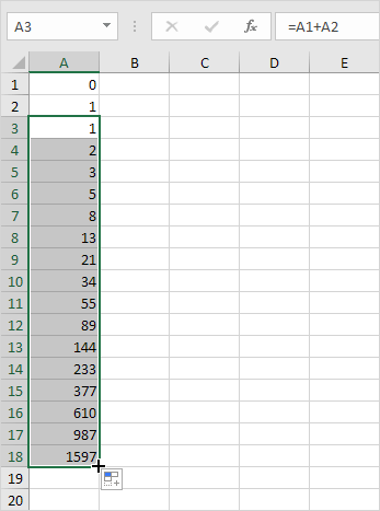 Fibonacci Sequence in Excel - FormulasHQ